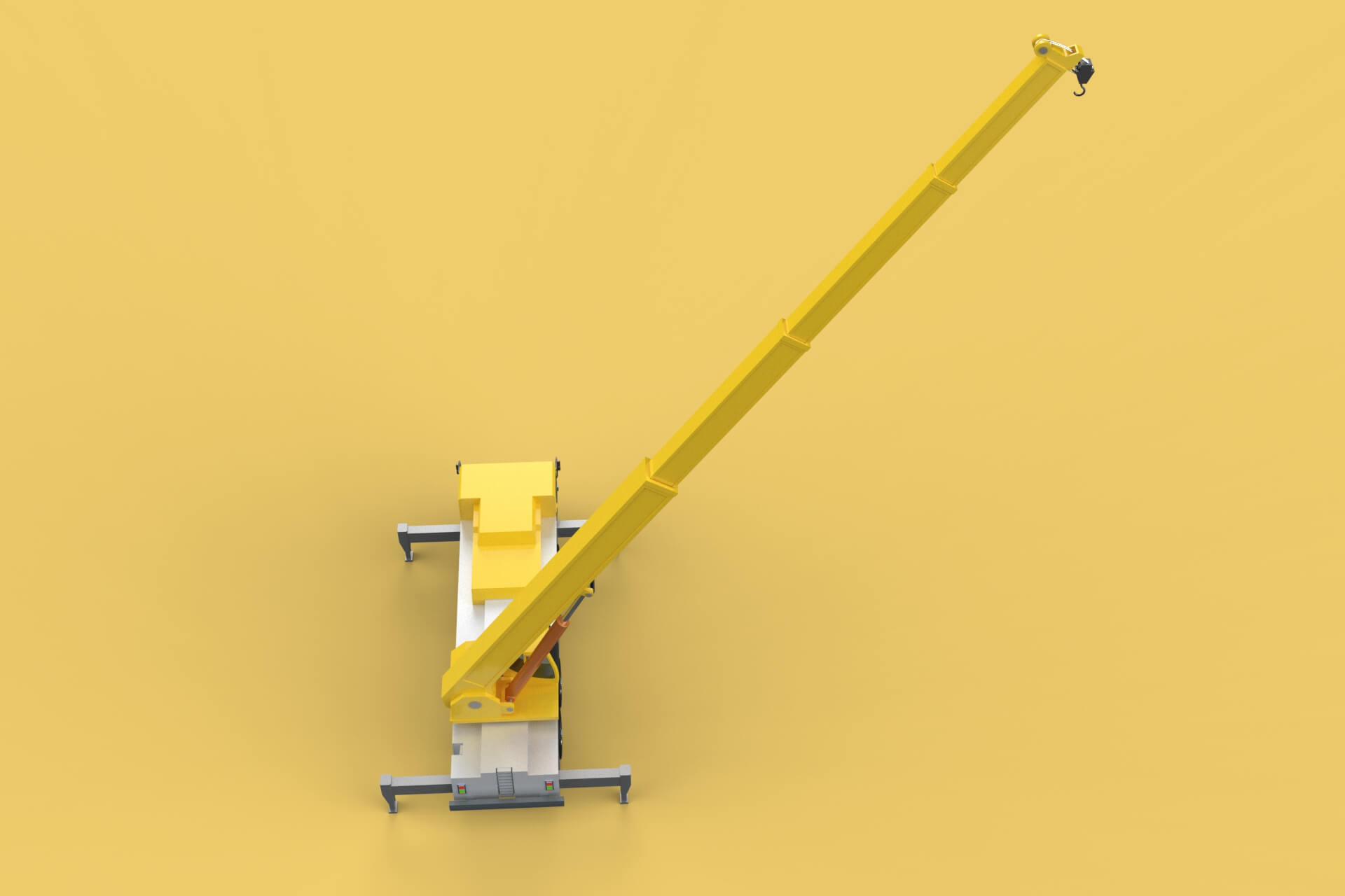 Outrigger Truck Telescopic Mobile Crane Arm Jib Ltm1070 Ltm - 3D Model ...