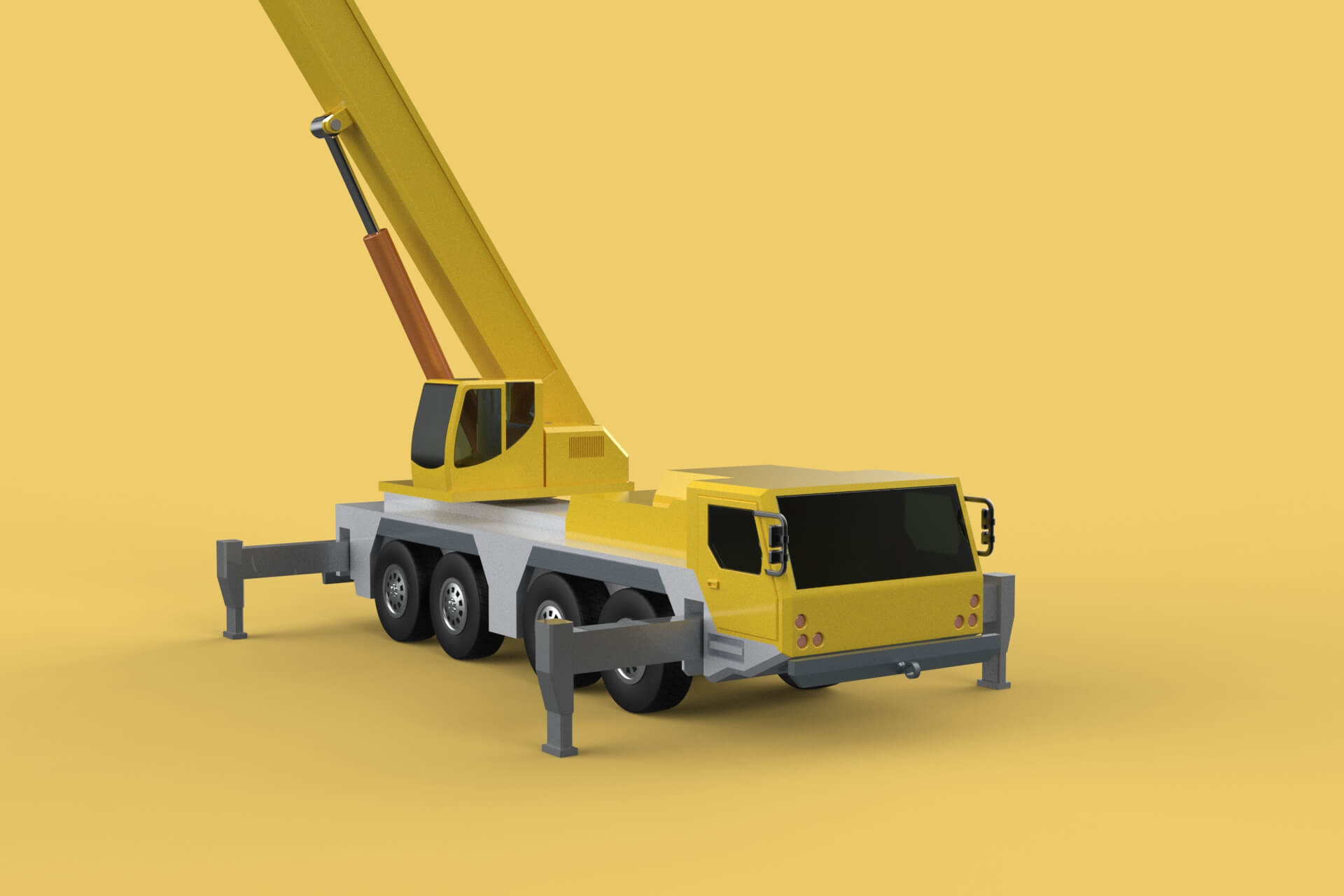 Outrigger Truck Telescopic Mobile Crane Arm Jib Ltm1070 Ltm - 3D Model ...