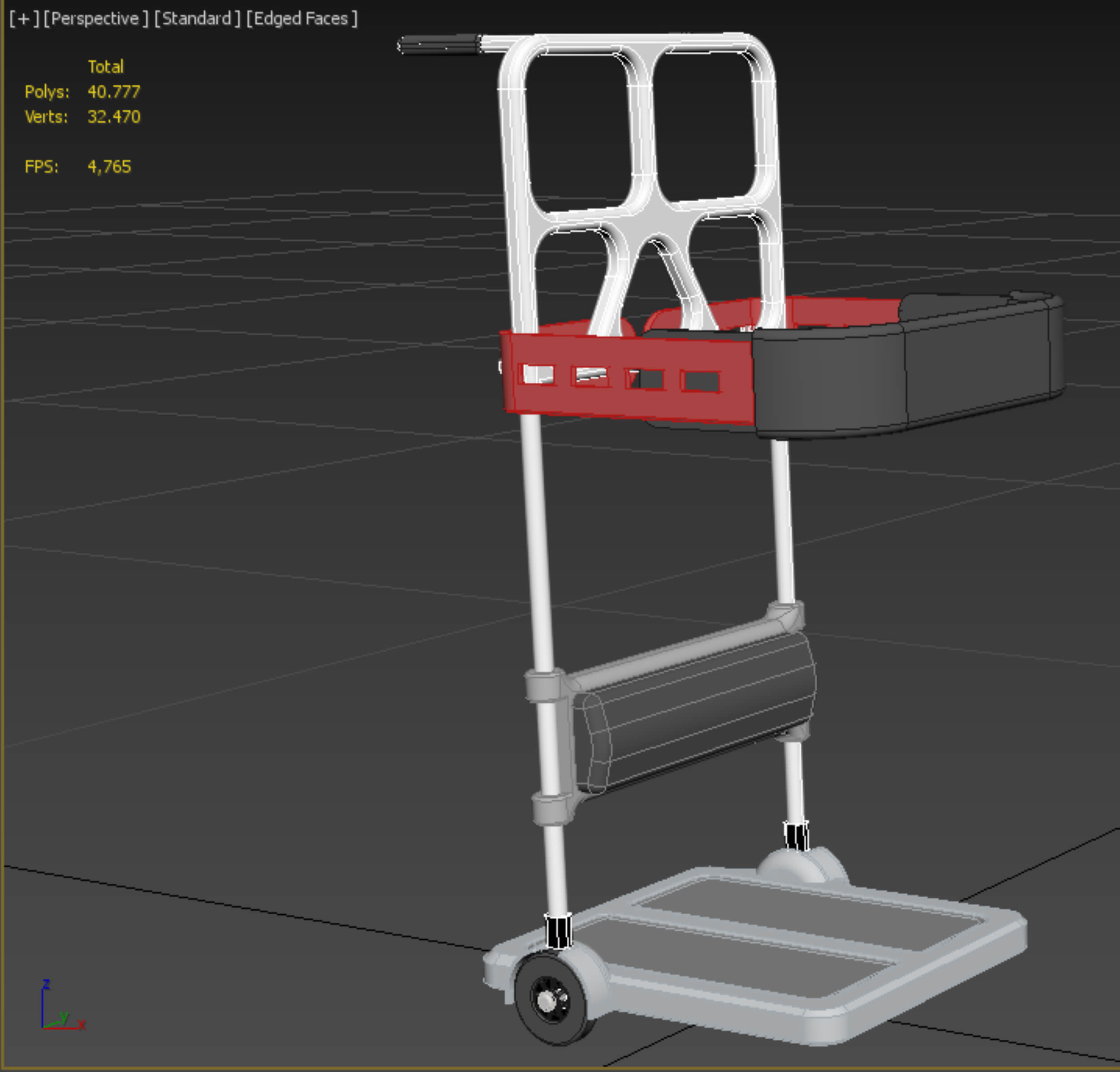 Patient Caregiver Raiser Sit Stand Transfer Lift Assist Cart - 3D Model ...