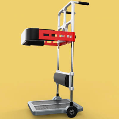 Patient Caregiver Raiser Sit Stand Transfer Lift Assist Cart - 3D Model ...