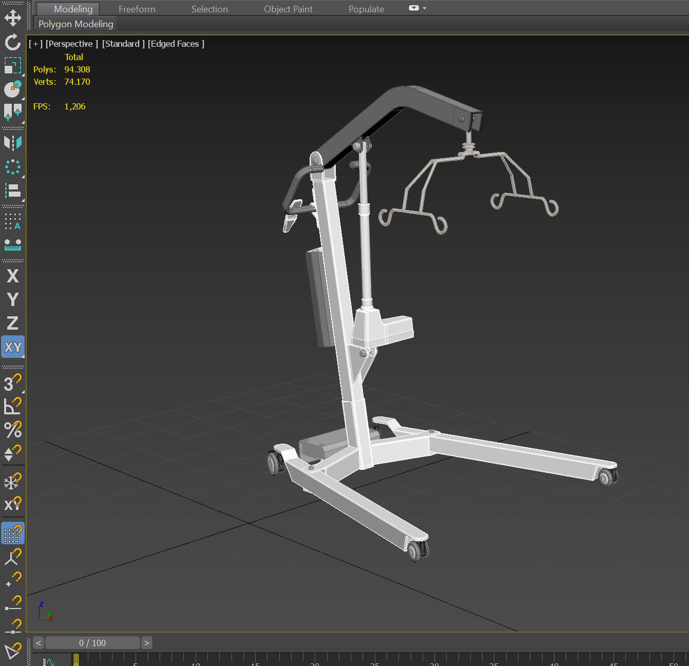 Patient Hoist Portable Lift - 3D Model by surf3d