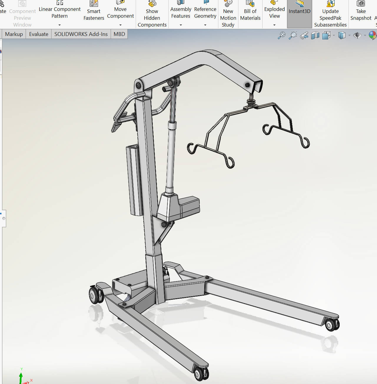 Patient Hoist Portable Lift - 3D Model by surf3d