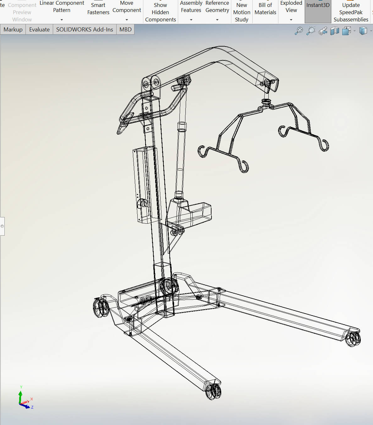 Patient Hoist Portable Lift - 3D Model by surf3d