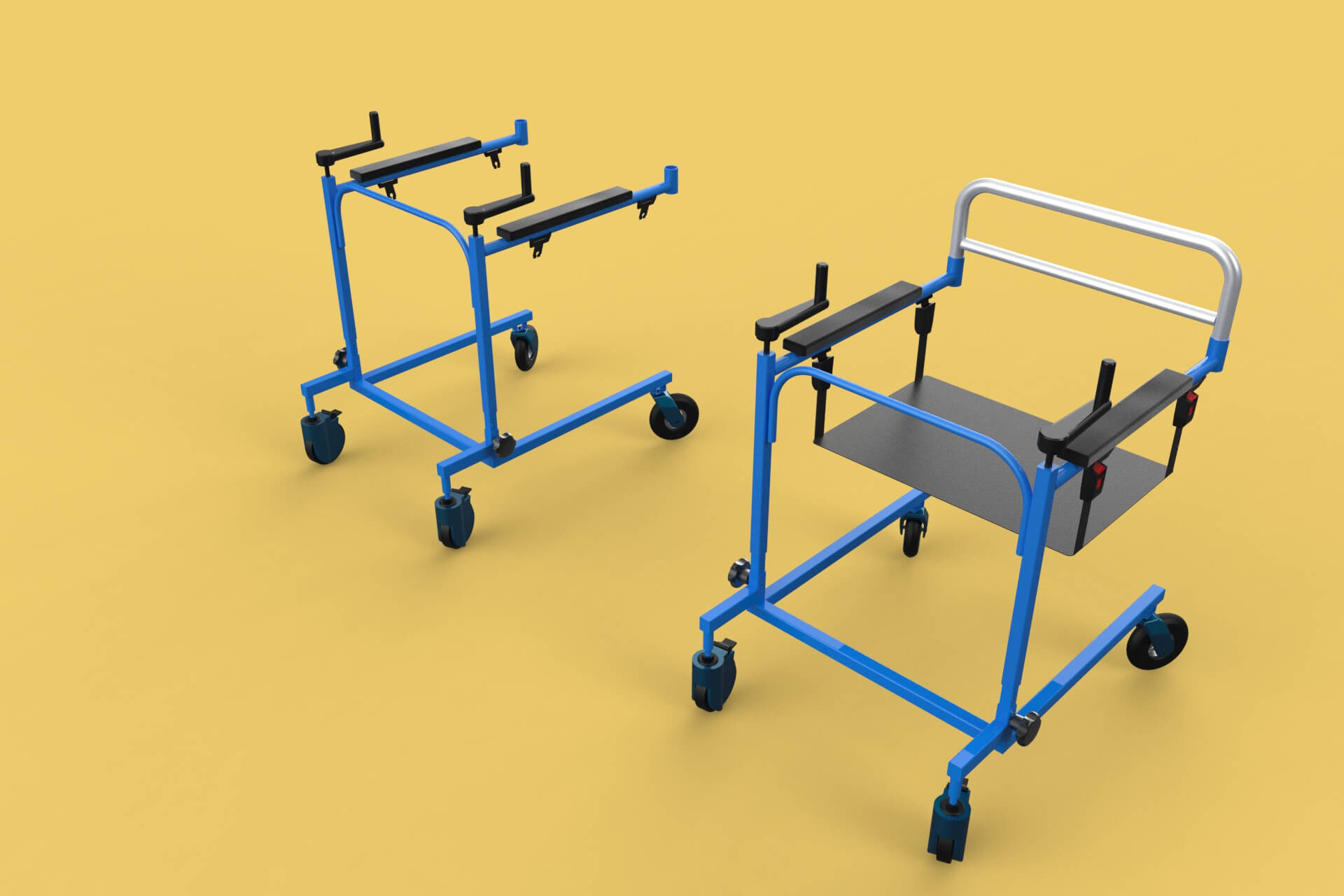 Pediatric Gait Trainers Walker Walking Aids Seat Rollator - 3D Model by ...