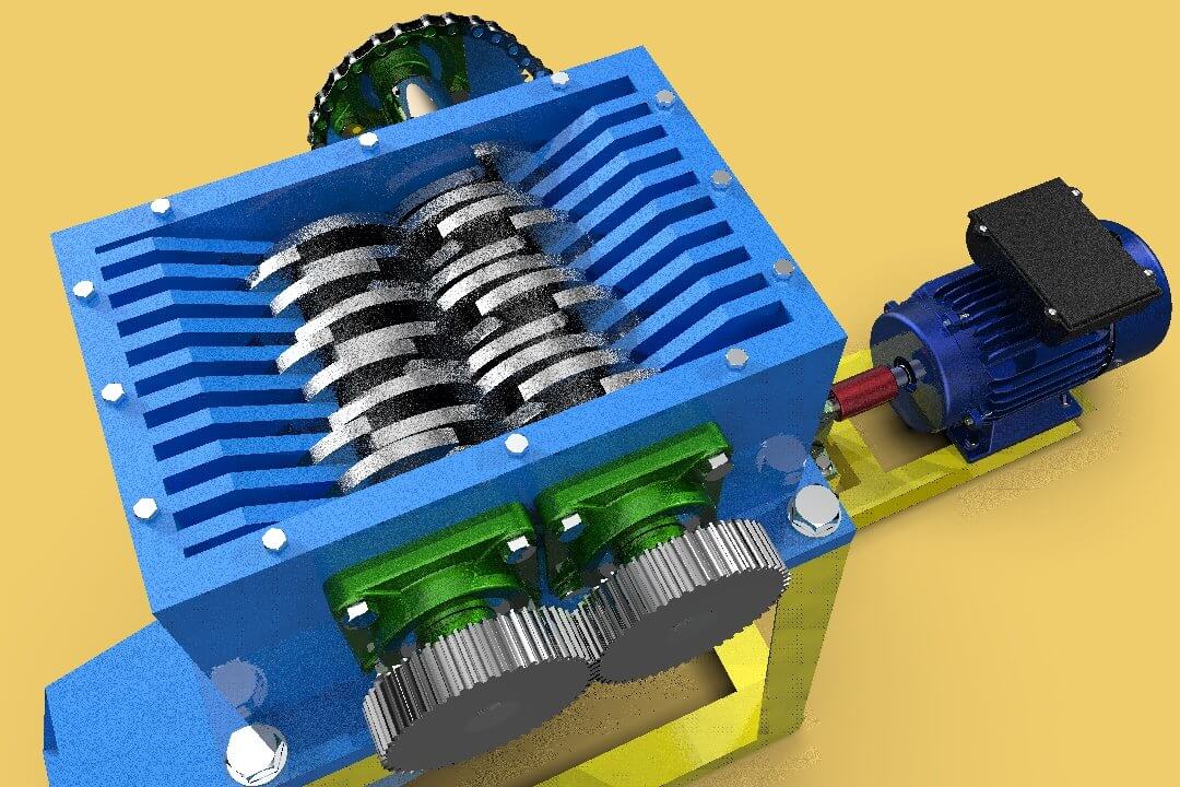Plastic Crusher Shredder Machine - 3D Model by surf3d