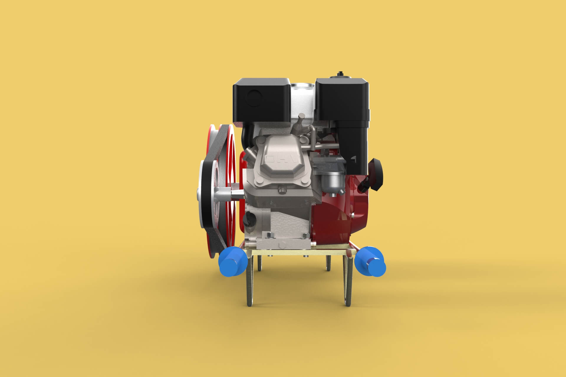 Plunger Pump Gasoline Engine Sprayer Pressure Water Jet Wash - 3D Model ...