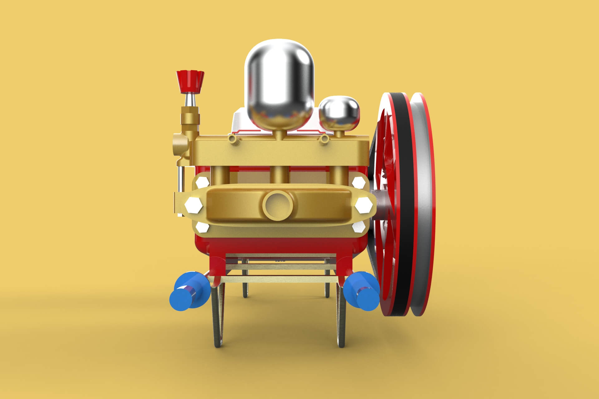 Plunger Pump Gasoline Engine Sprayer Pressure Water Jet Wash - 3D Model ...