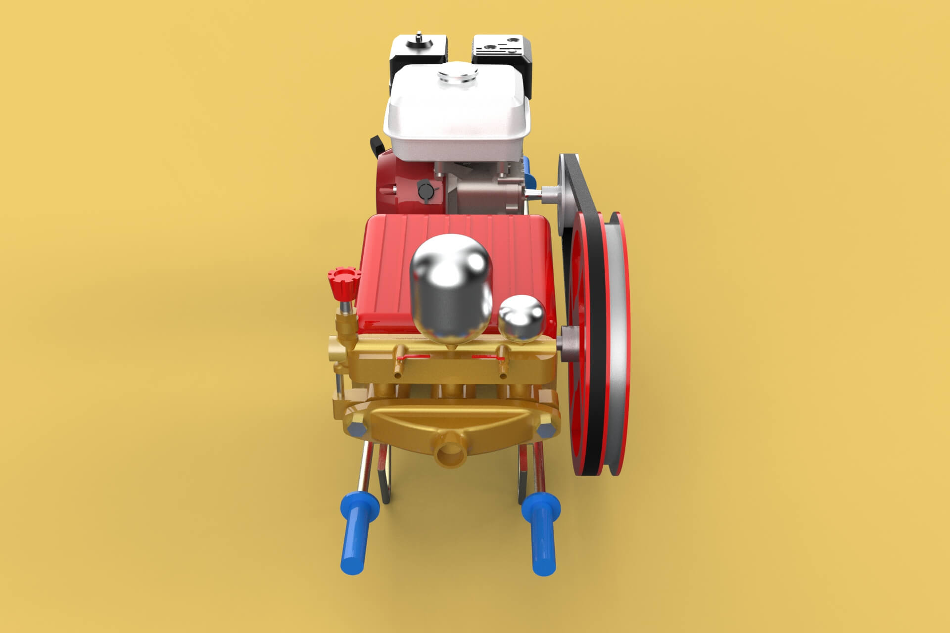 Plunger Pump Gasoline Engine Sprayer Pressure Water Jet Wash - 3D Model ...