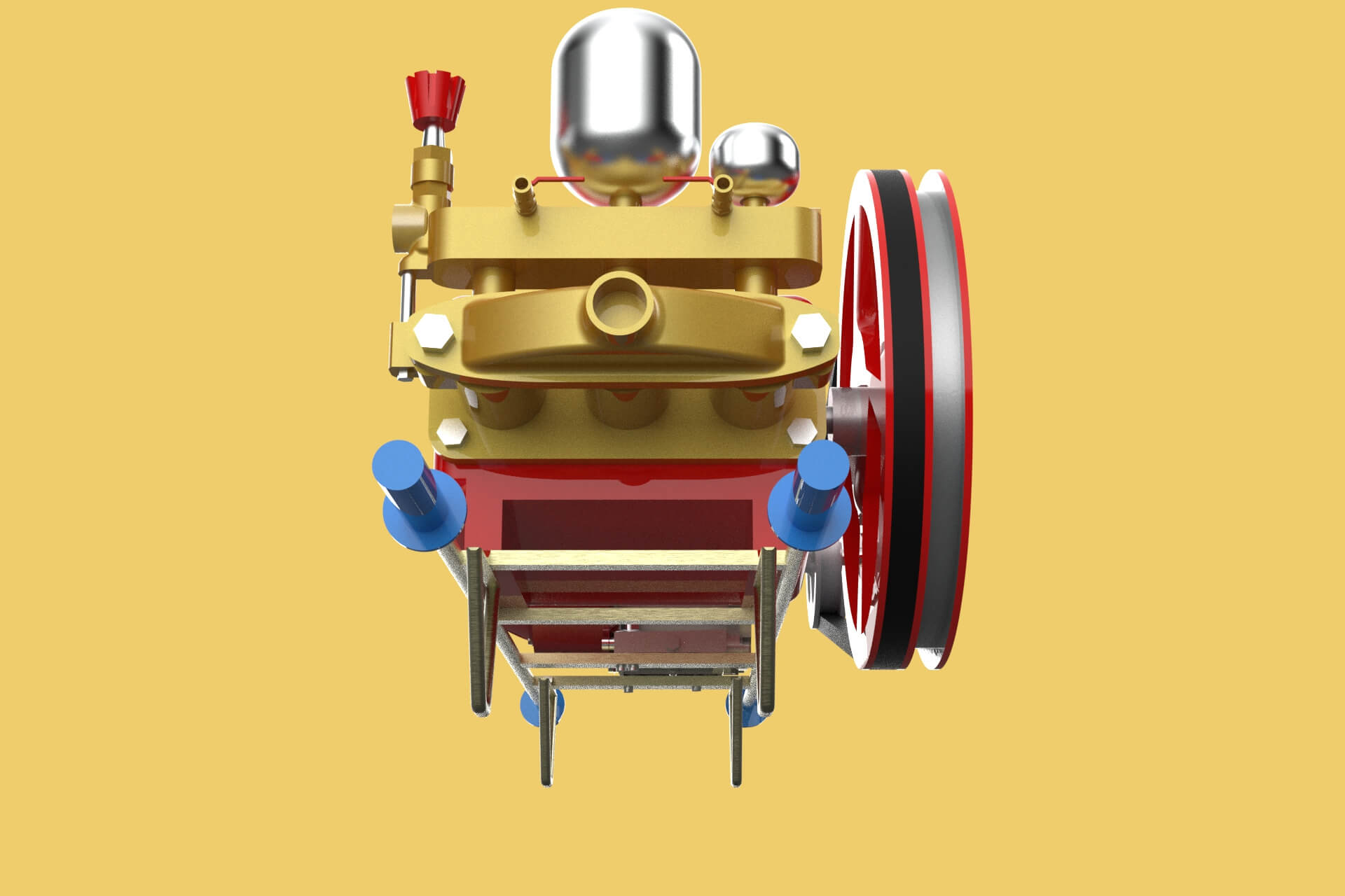 Plunger Pump Gasoline Engine Sprayer Pressure Water Jet Wash - 3D Model ...