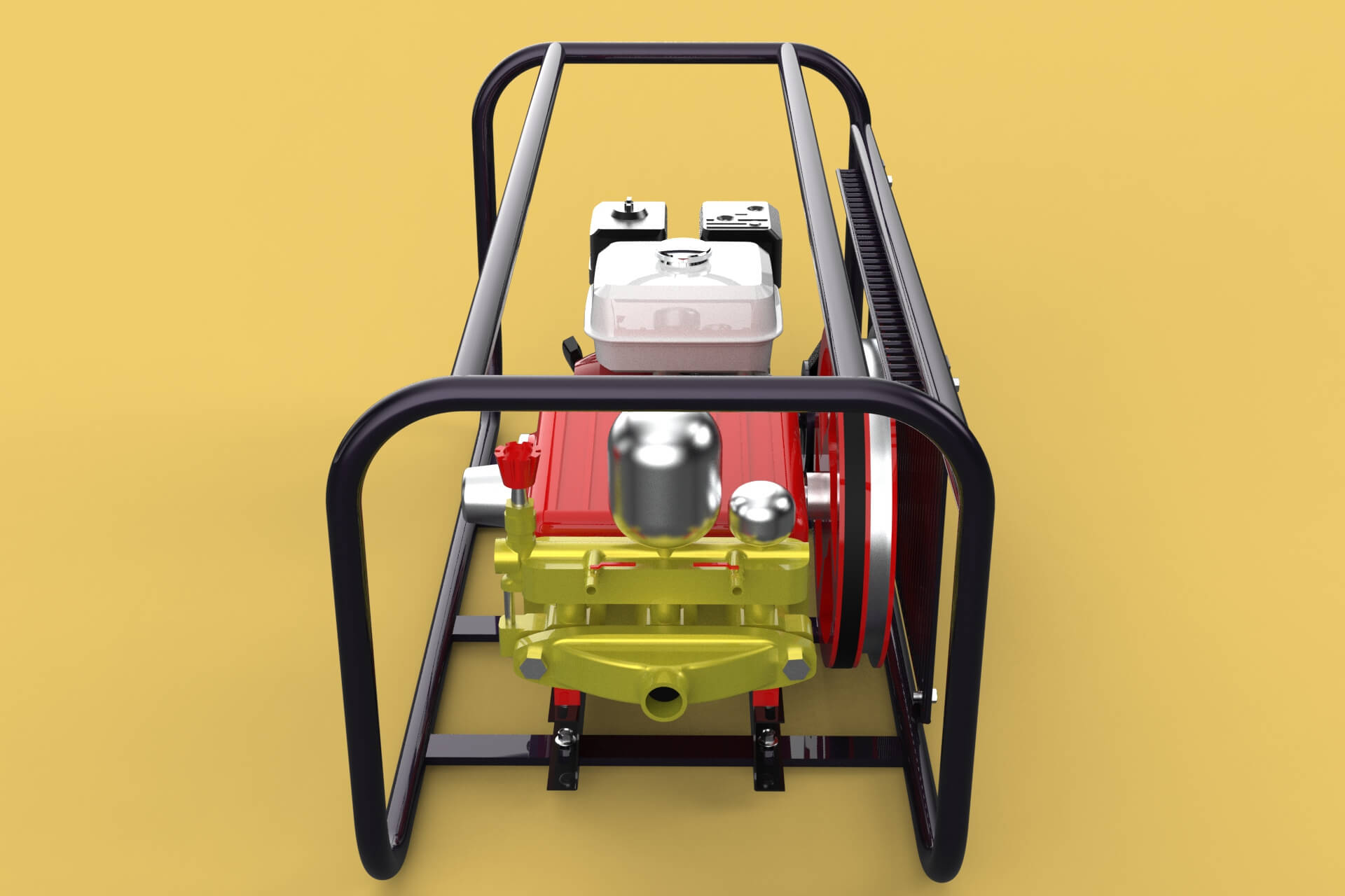 Plunger Pump Petrol Engine Sprayer Pressure Water Car Wash - 3D Model ...