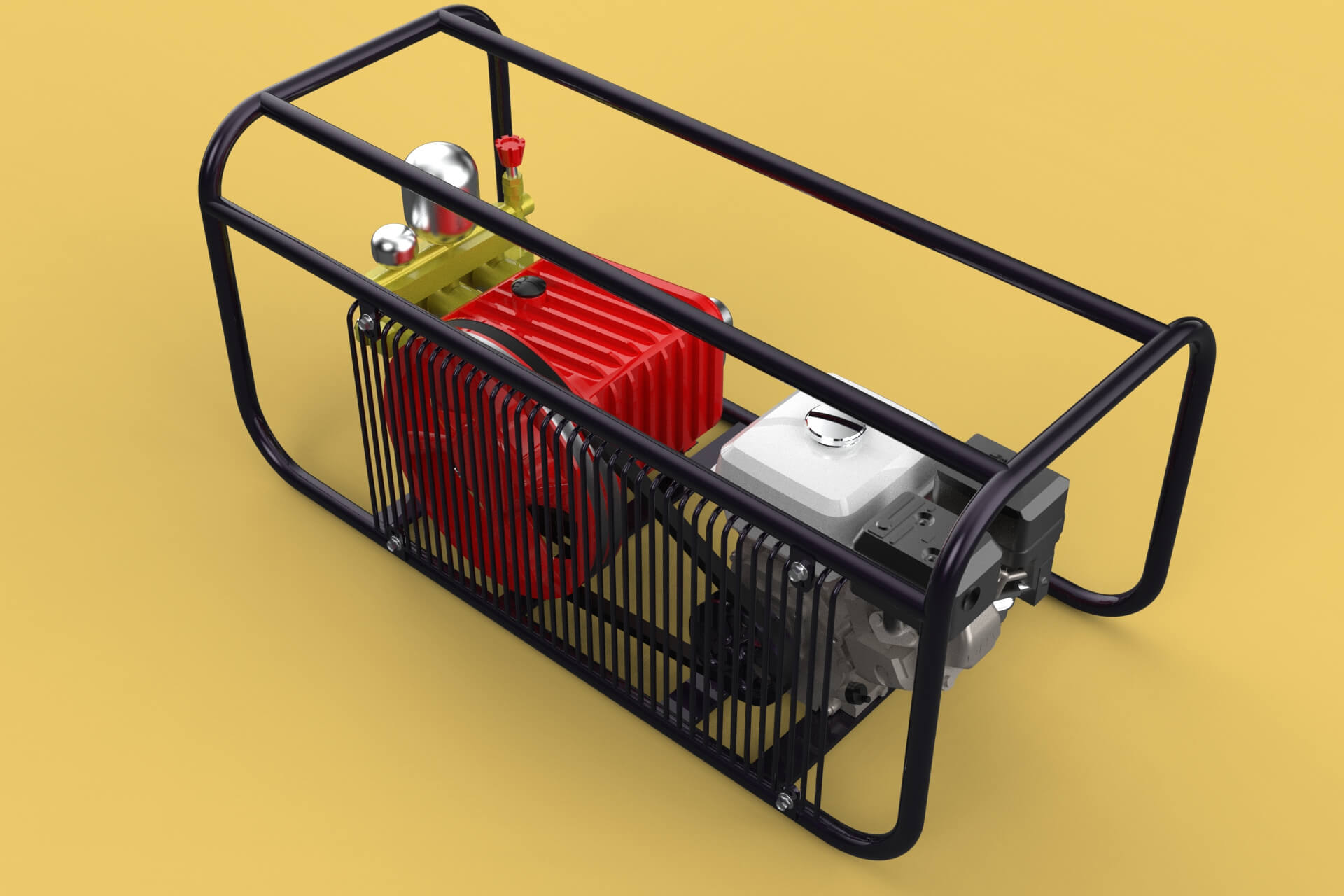 Plunger Pump Petrol Engine Sprayer Pressure Water Car Wash - 3D Model ...