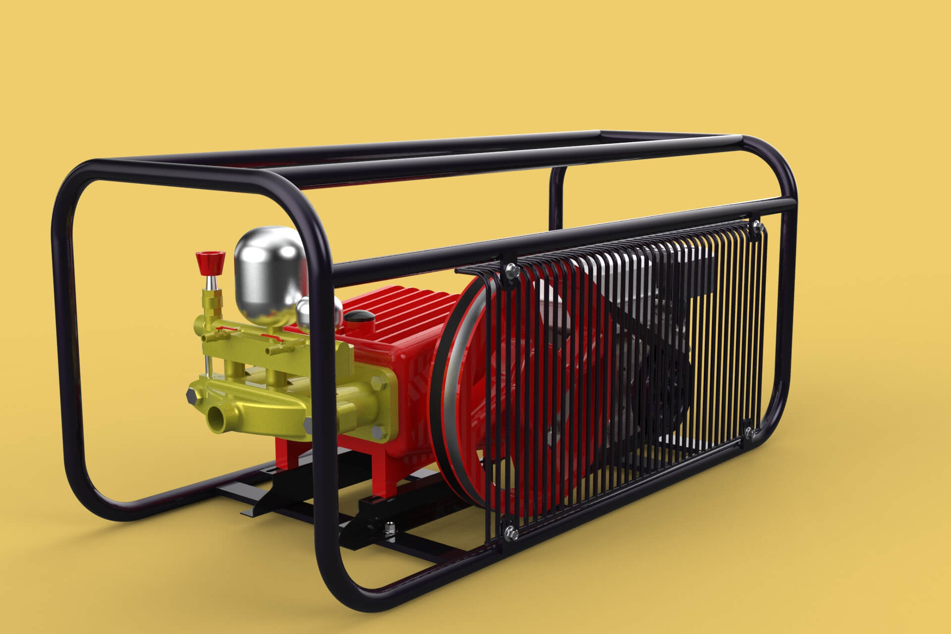 Plunger Pump Petrol Engine Sprayer Pressure Water Car Wash - 3D Model ...