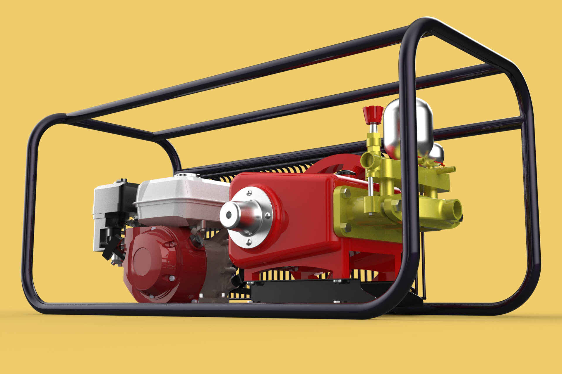 Plunger Pump Petrol Engine Sprayer Pressure Water Car Wash - 3D Model ...