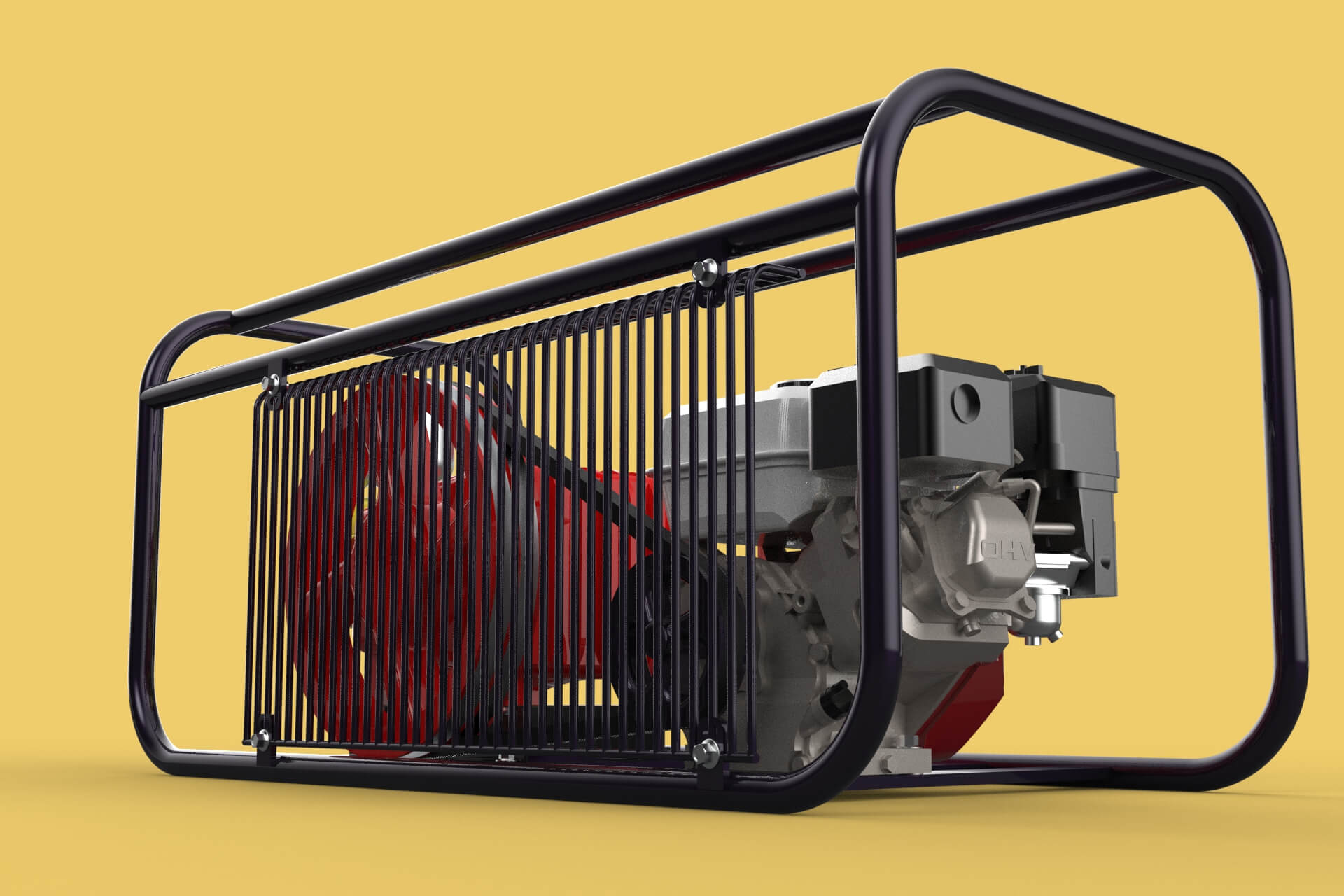 Plunger Pump Petrol Engine Sprayer Pressure Water Car Wash - 3D Model ...