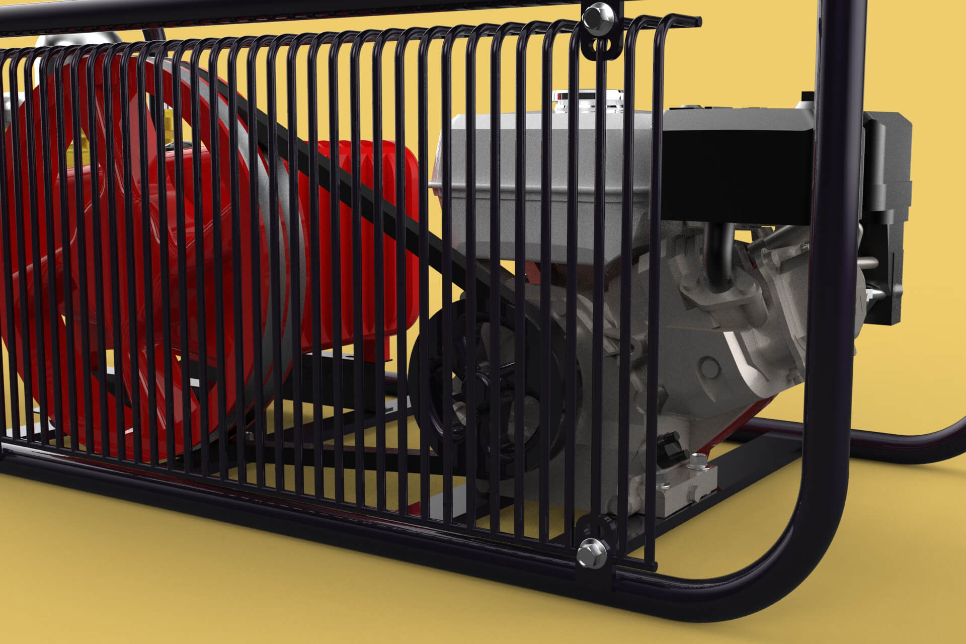 Plunger Pump Petrol Engine Sprayer Pressure Water Car Wash - 3D Model ...