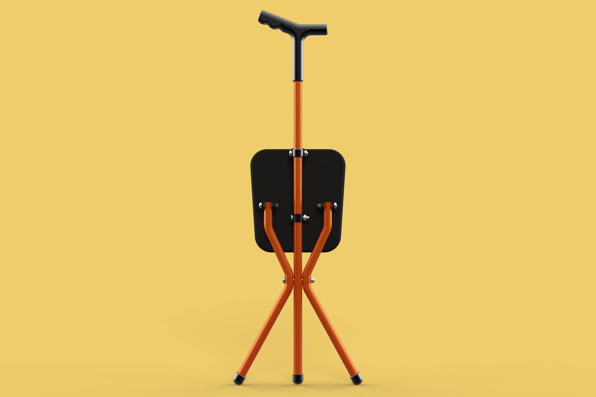 Pole Stick Cane Chair Walking Seat Stool Crutch Folding Flip - 3D Model ...