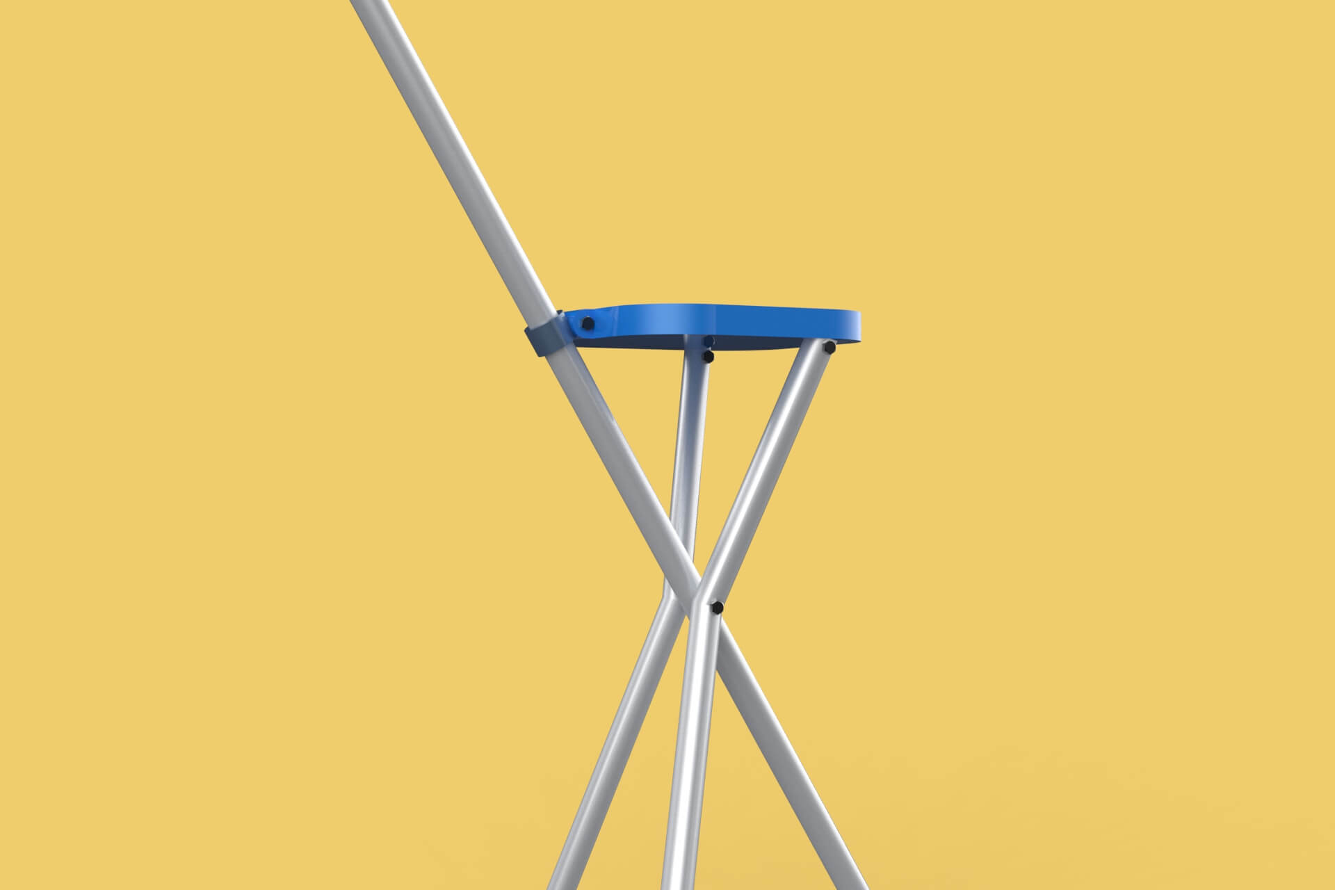 Portable Cane Stick Chair Walker Seat Stool Pole Crutch Fold - 3D Model ...