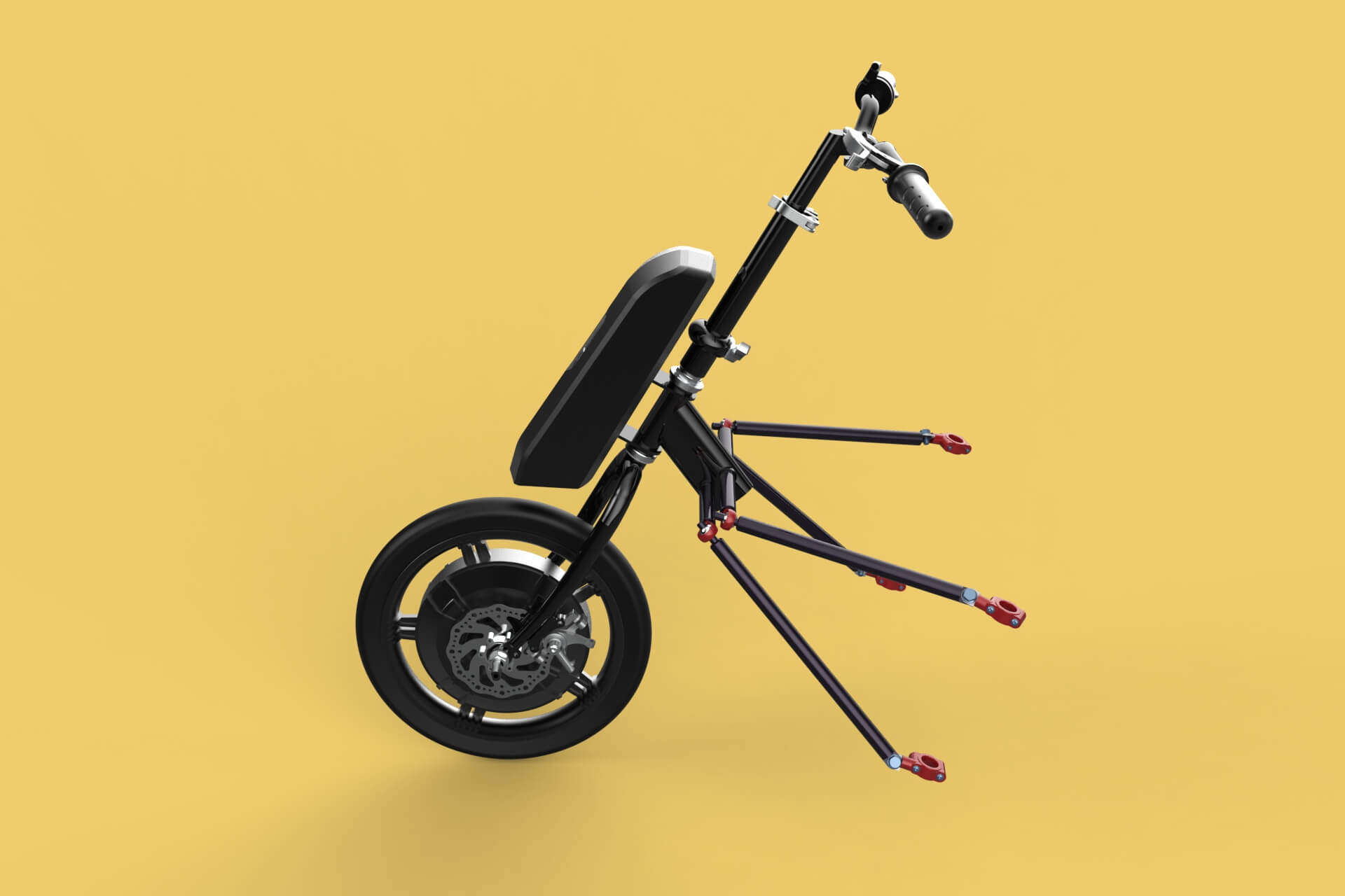 Power Assist Electric Motor Attachment Handcycle Wheelchair - 3D Model ...