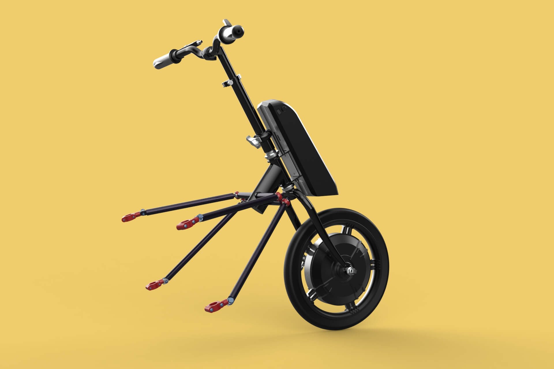 Power Assist Electric Motor Attachment Handcycle Wheelchair - 3D Model by surf3d