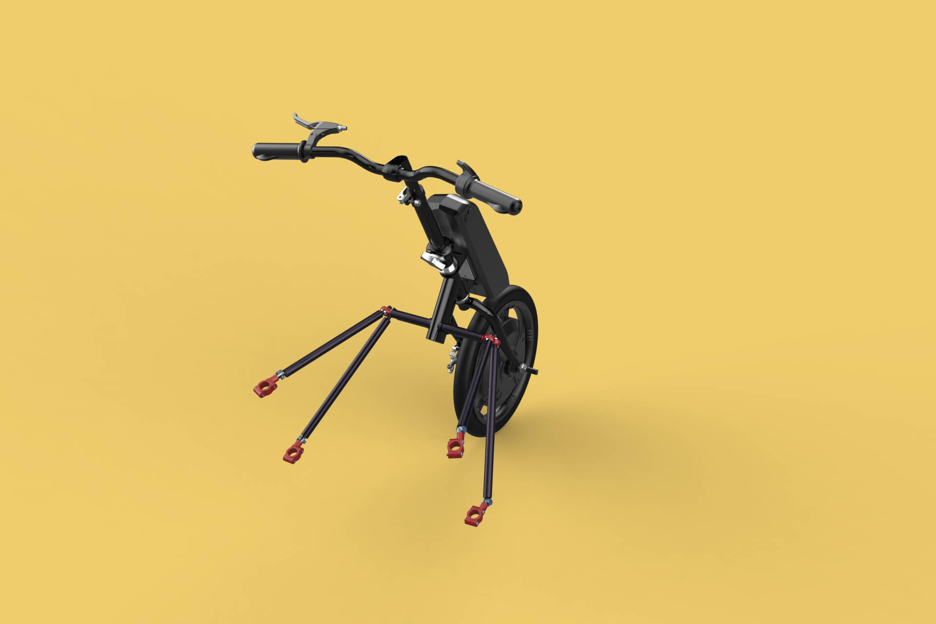 Power Assist Electric Motor Attachment Handcycle Wheelchair - 3D Model ...