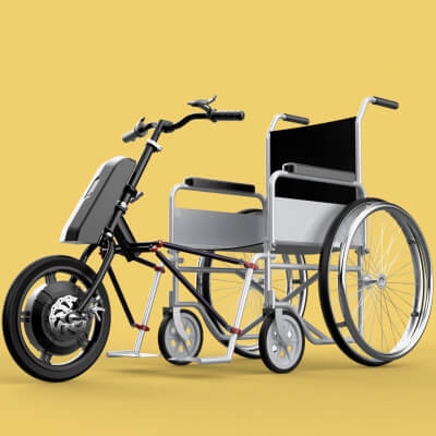Power Assist Electric Motor Attachment Handcycle Wheelchair - 3D Model ...