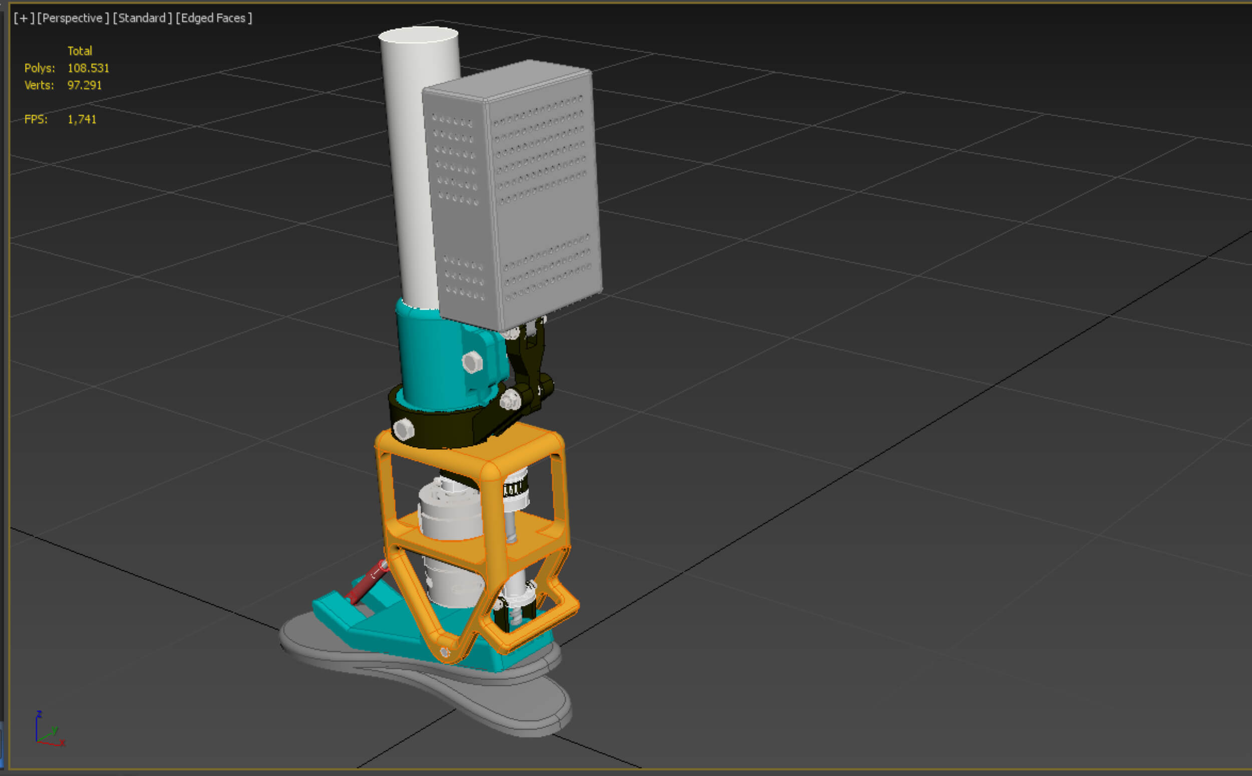 Powered Ankle-Knee Prosthesis Robotic Mechanical Leg Prosthe 3D Model ...