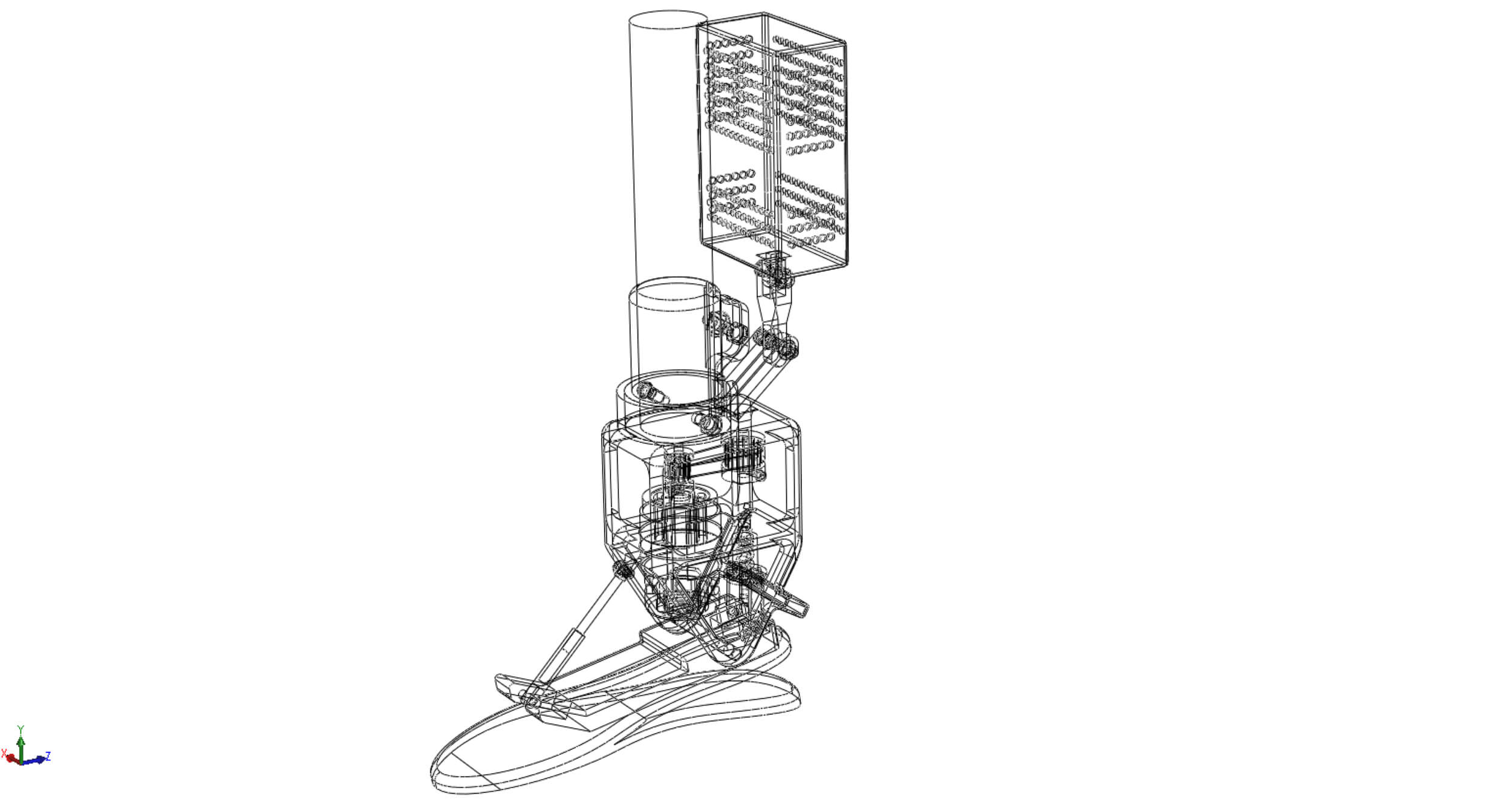 Powered Ankle-Knee Prosthesis Robotic Mechanical Leg Prosthe 3D Model ...