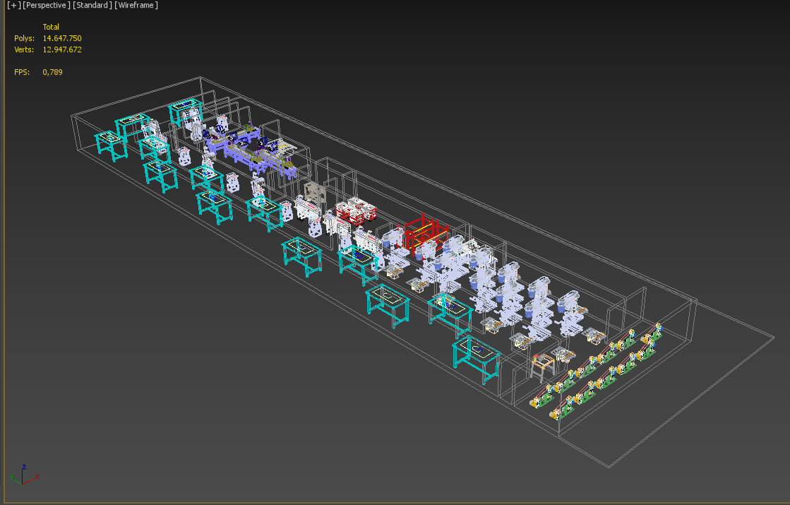 Production Line Layout Workshop Factory Floor Plan 3d Model By Surf3d