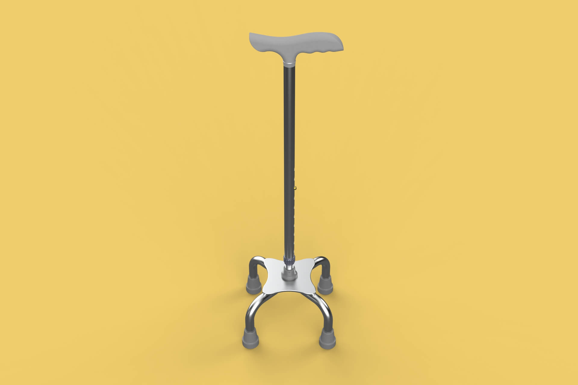 Quadripod Walking Aid Elderly Stick Cane Pole Quad Foot 4Leg - 3D Model ...