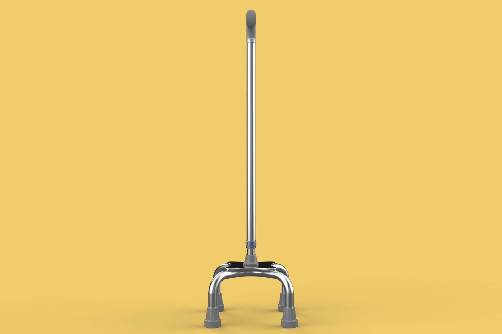 Quadripod Walking Aid Elderly Stick Cane Pole Quad Foot 4Leg - 3D Model ...