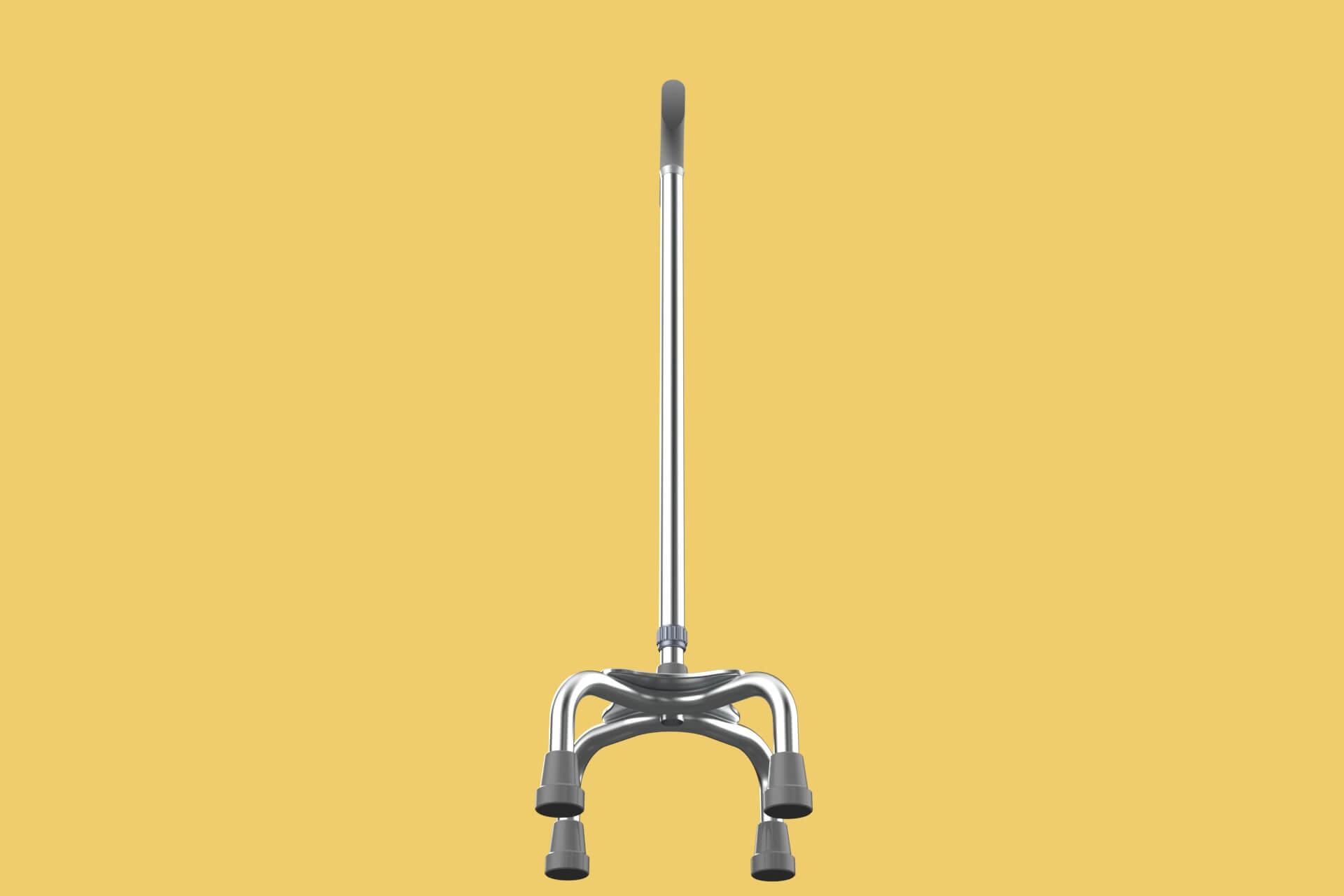 Quadripod Walking Aid Elderly Stick Cane Pole Quad Foot 4Leg - 3D Model ...