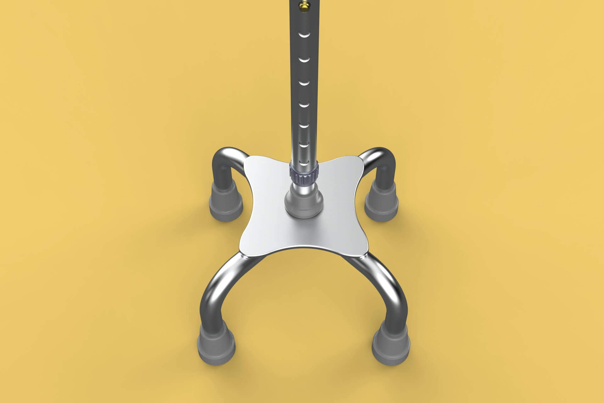 Quadripod Walking Aid Elderly Stick Cane Pole Quad Foot 4Leg - 3D Model ...