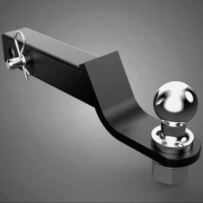 Receiver Hitch Ball Drawbar Joint Tow Towing Mount Trailer 2 - 3D Model ...