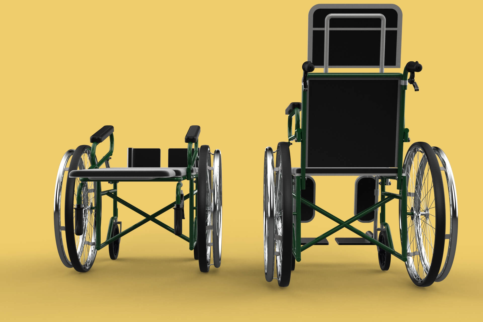 Reclining Recline Tilt Lying Manual Folding Wheelchair Flip - 3D Model ...