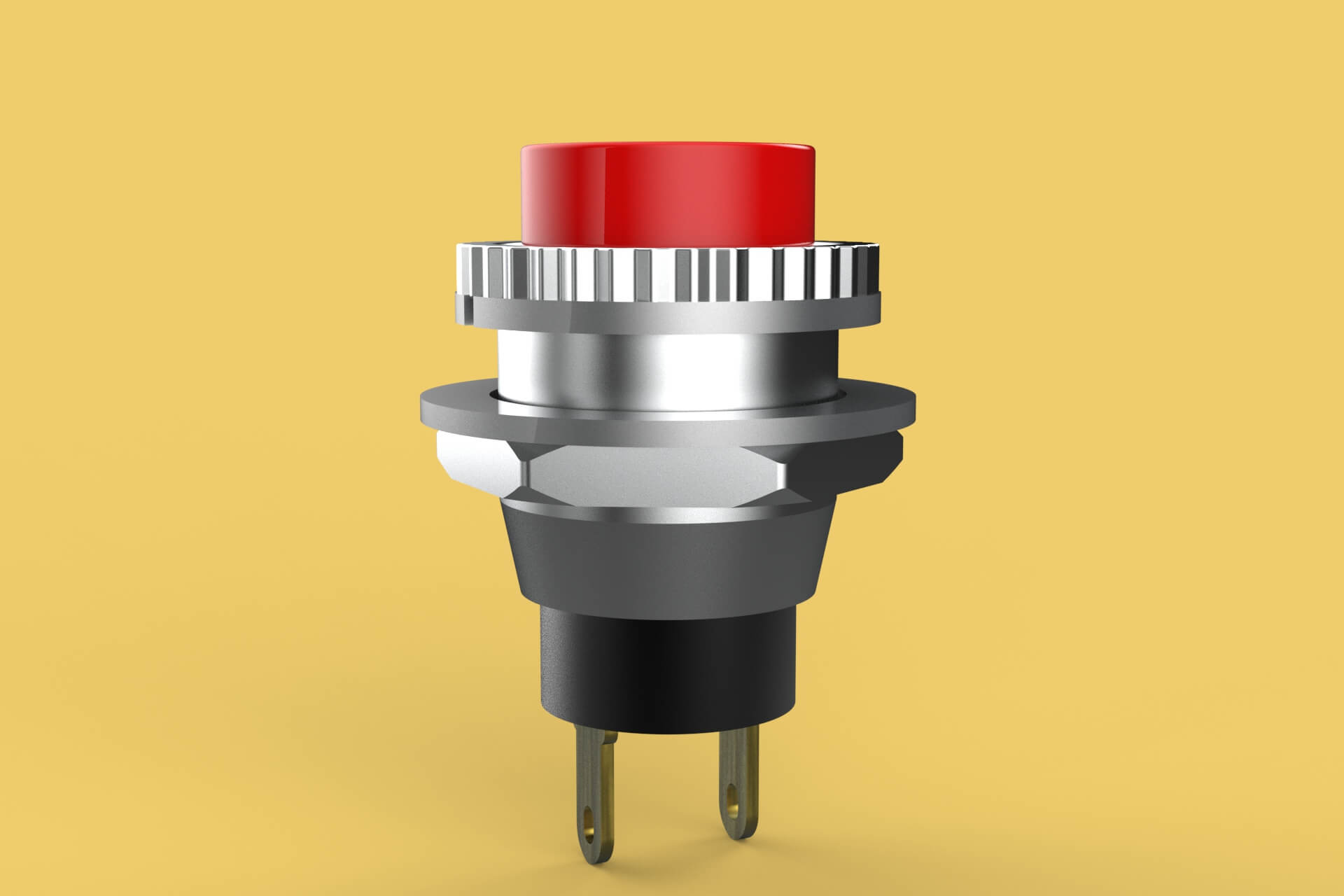 Red Push Button Momentary Self Reset Small Press Switch Mini - 3D Model ...