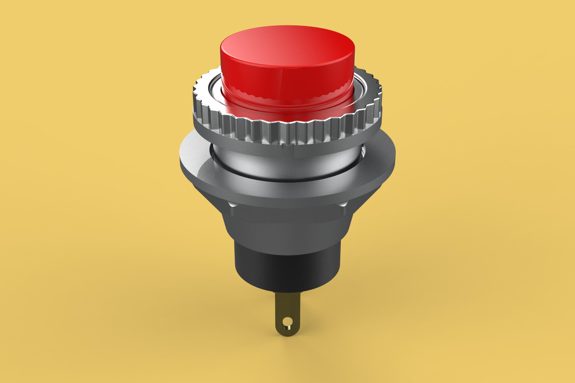 Red Push Button Momentary Self Reset Small Press Switch Mini - 3D Model ...