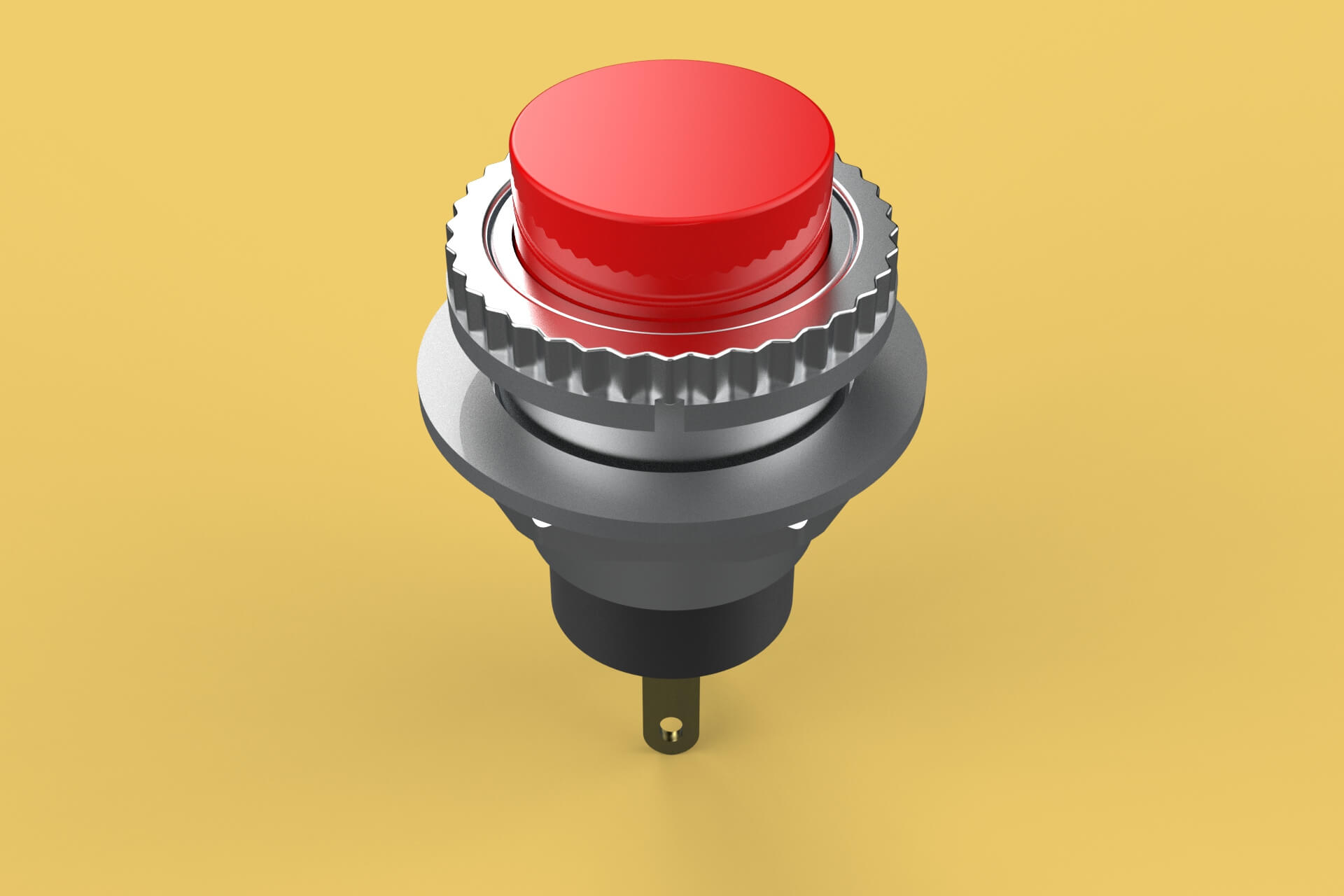 Red Push Button Momentary Self Reset Small Press Switch Mini - 3D Model ...