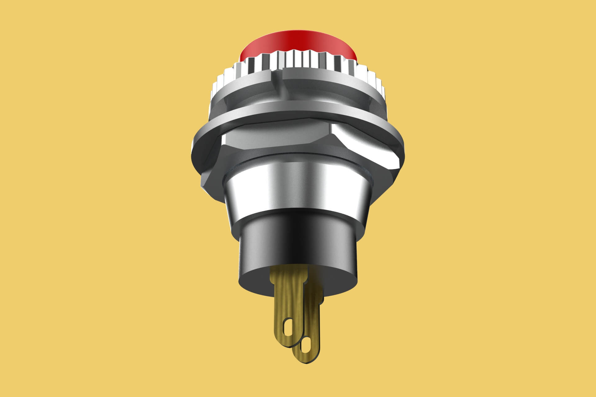 Red Push Button Momentary Self Reset Small Press Switch Mini - 3D Model ...