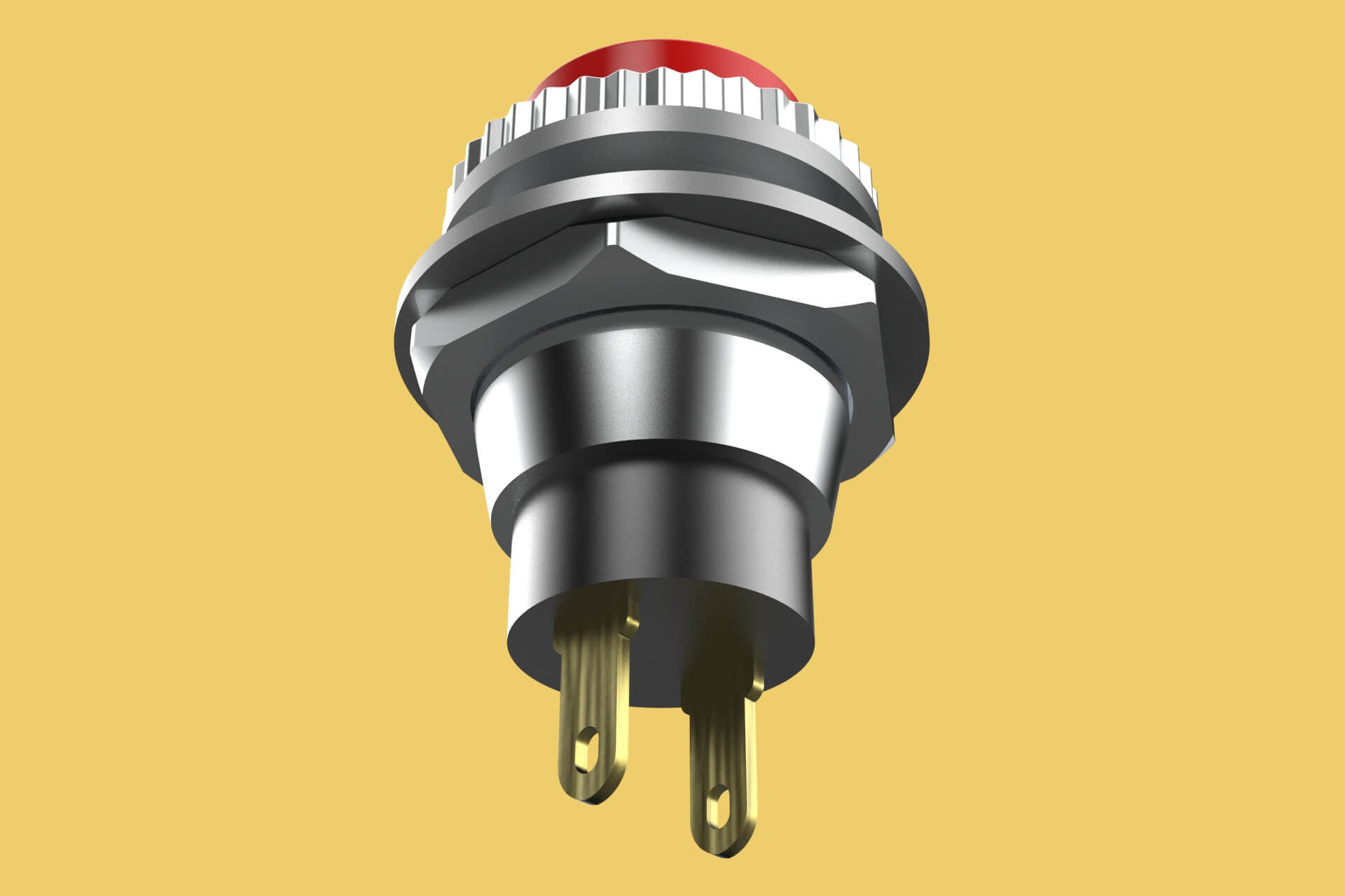 Red Push Button Momentary Self Reset Small Press Switch Mini - 3D Model ...