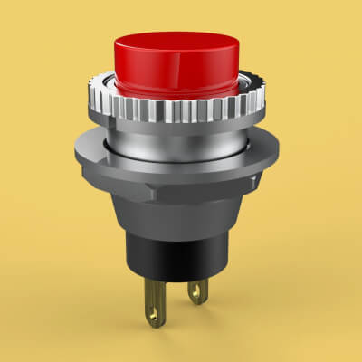 Red Push Button Momentary Self Reset Small Press Switch Mini - 3D Model ...