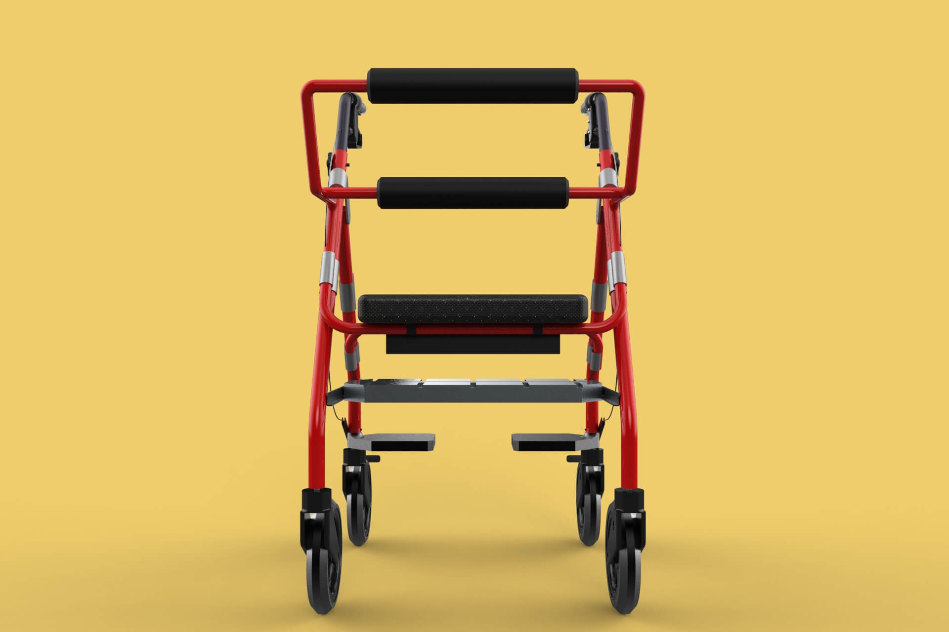 Rollator Rolling Wheeled Walker Foldable Walking Frame Seat - 3D Model ...