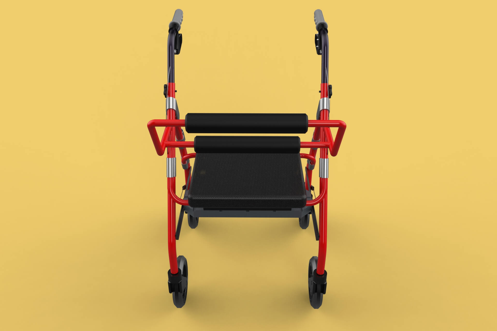 Rollator Rolling Wheeled Walker Foldable Walking Frame Seat - 3D Model ...