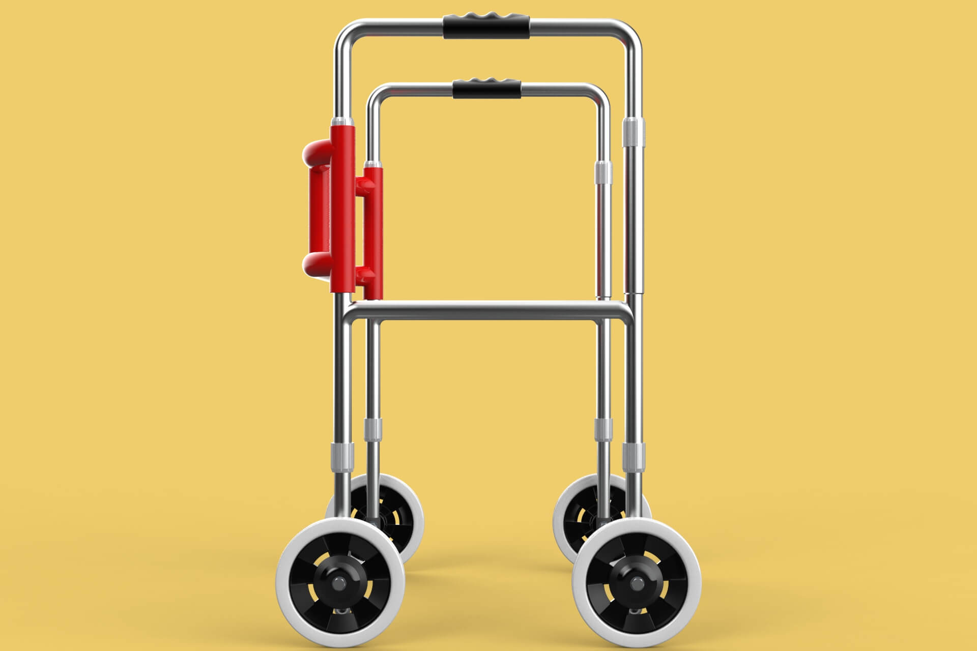 Rolling Wheeled Walker Zimmer Walking Frame Rollator Folding - 3D Model ...