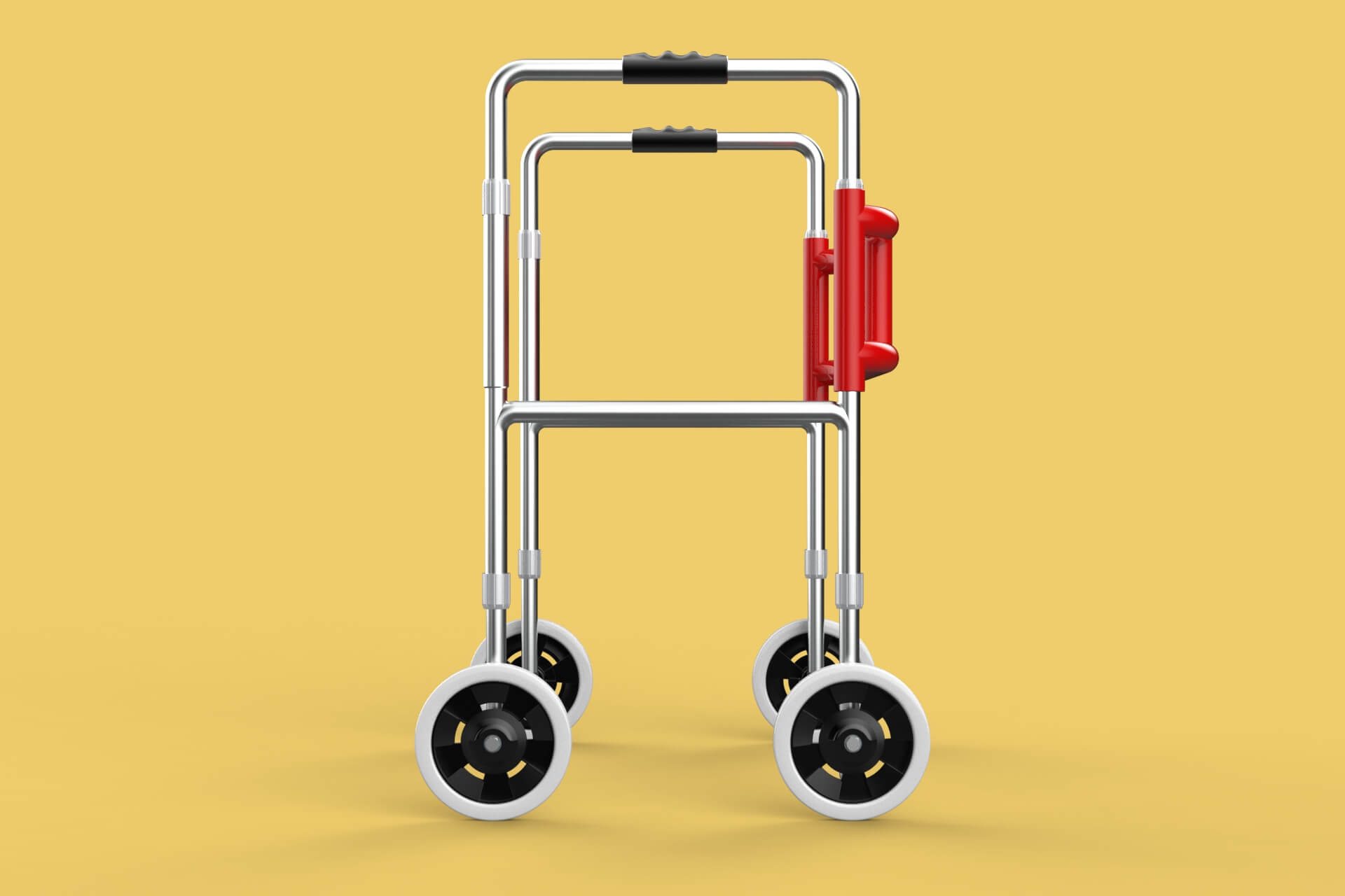 Rolling Wheeled Walker Zimmer Walking Frame Rollator Folding - 3D Model ...