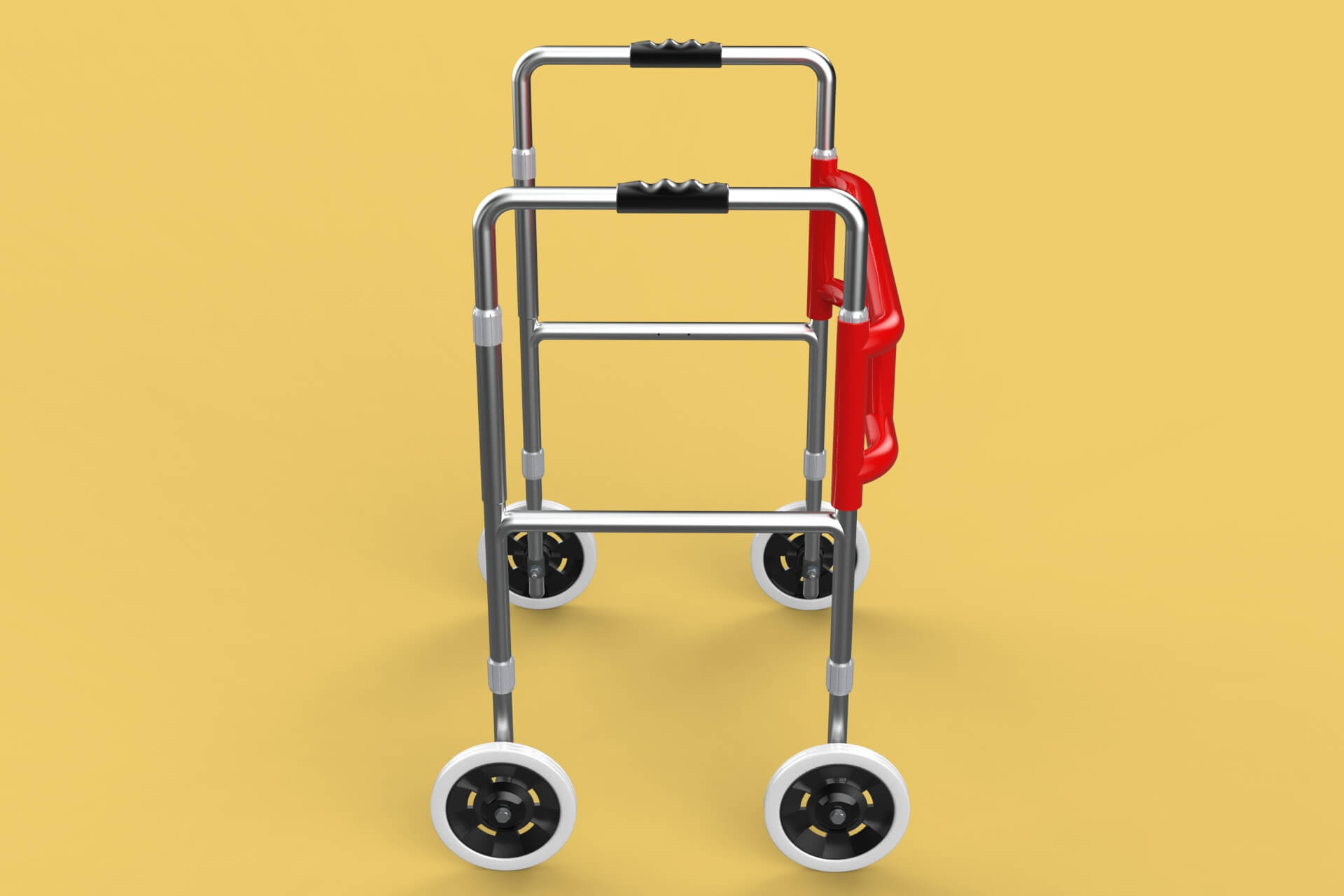 Rolling Wheeled Walker Zimmer Walking Frame Rollator Folding - 3D Model ...