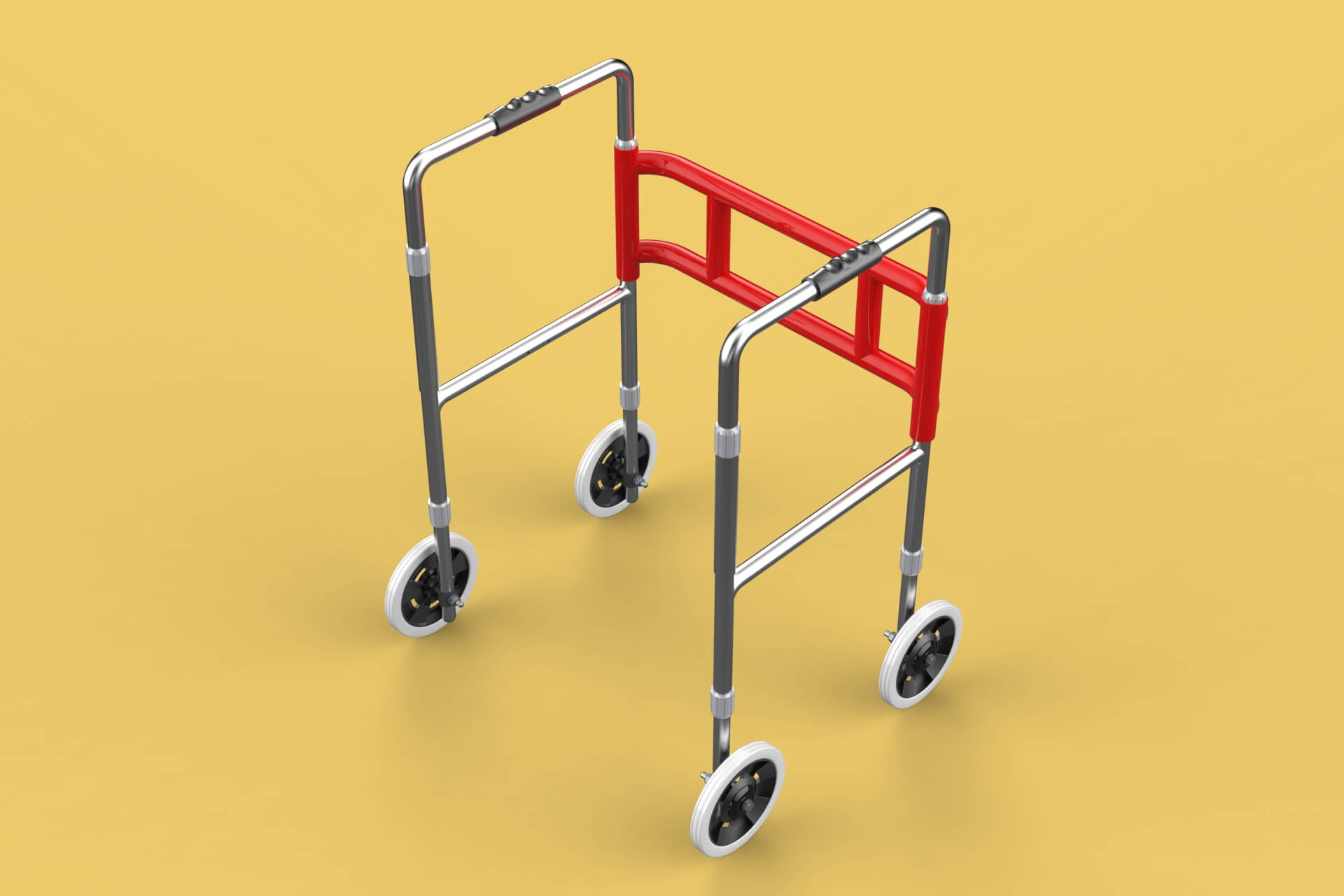 Rolling Wheeled Walker Zimmer Walking Frame Rollator Folding - 3D Model ...