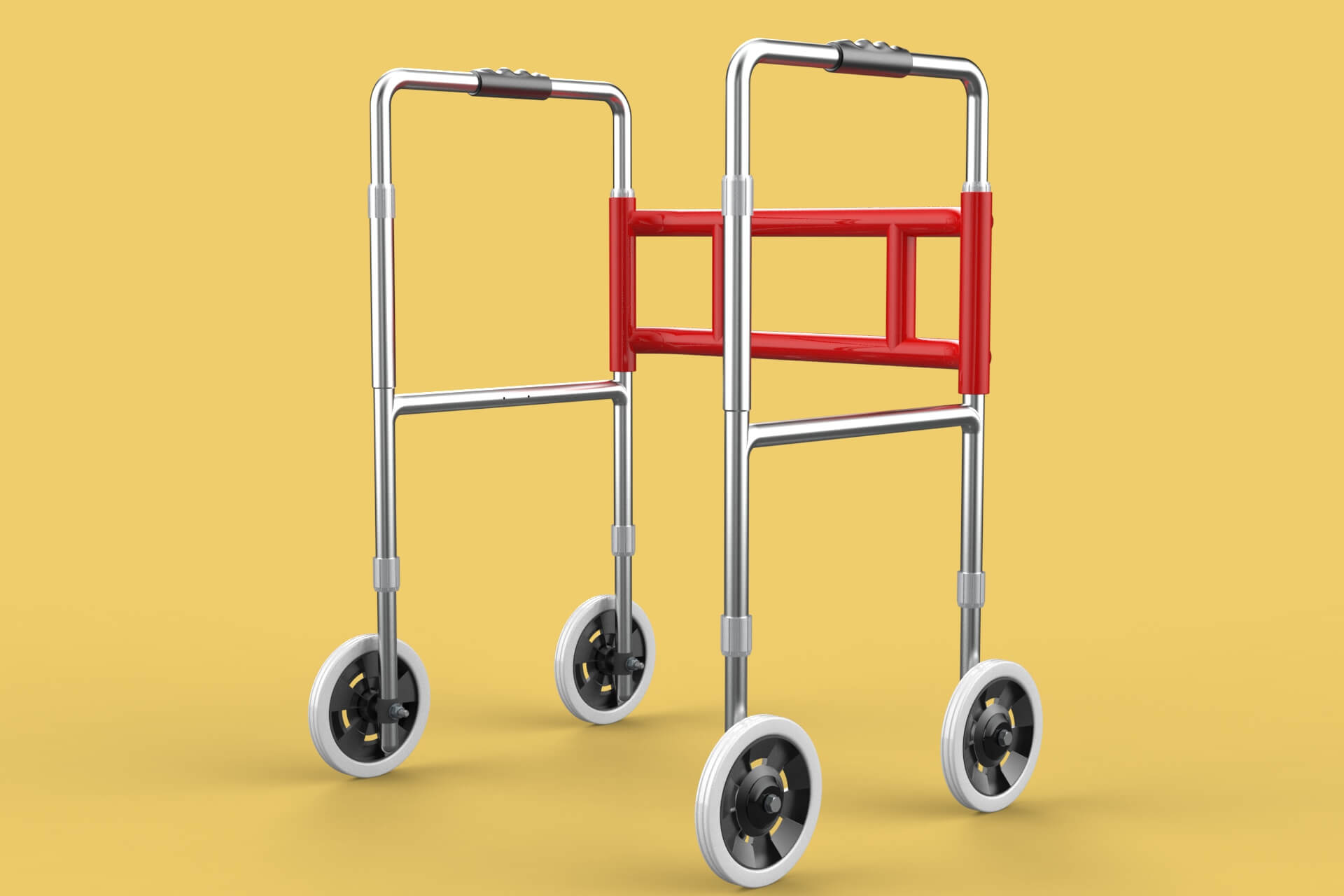Rolling Wheeled Walker Zimmer Walking Frame Rollator Folding - 3D Model ...