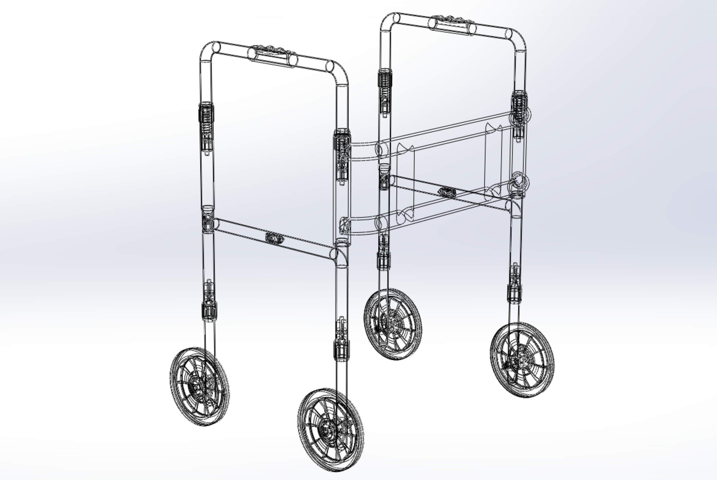 Rolling Wheeled Walker Zimmer Walking Frame Rollator Folding - 3D Model ...