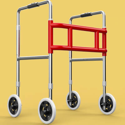 Rolling Wheeled Walker Zimmer Walking Frame Rollator Folding - 3D Model ...