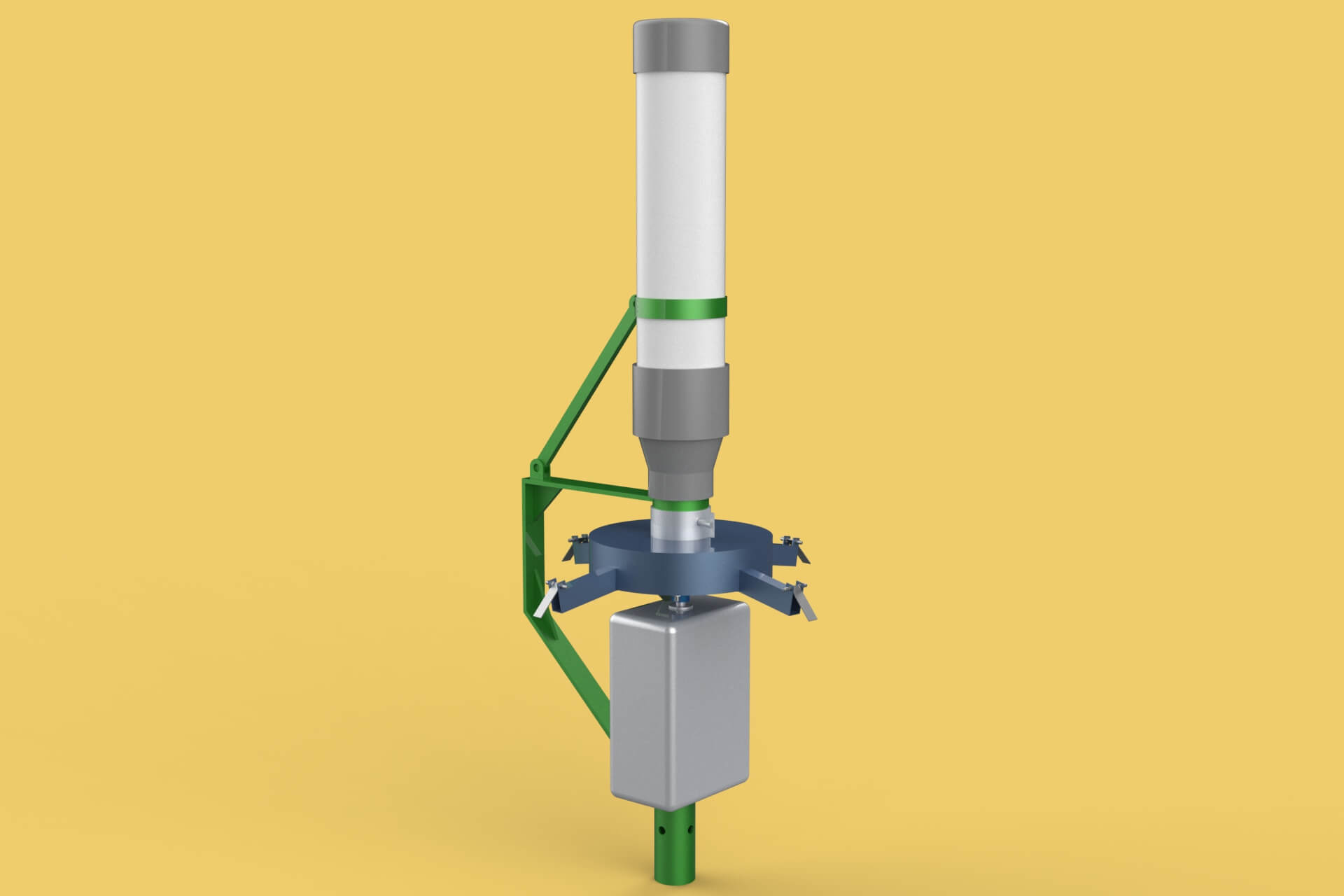 Rotary Centrifugal Fish Feeder Spreader - 3D Model by surf3d